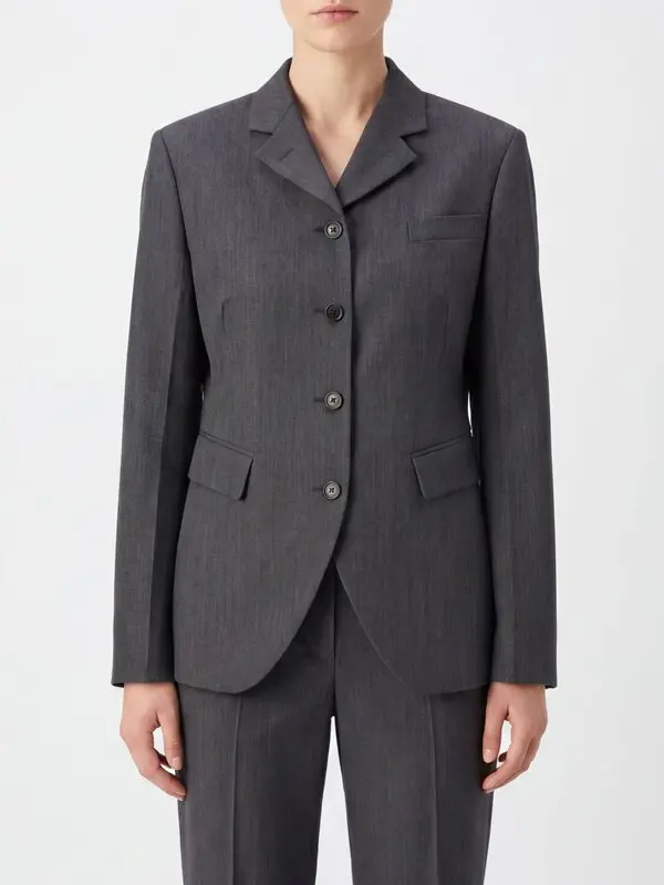 JIL SANDER Single-breasted Slim-fit Cropped Blazer In Wool And Mohair