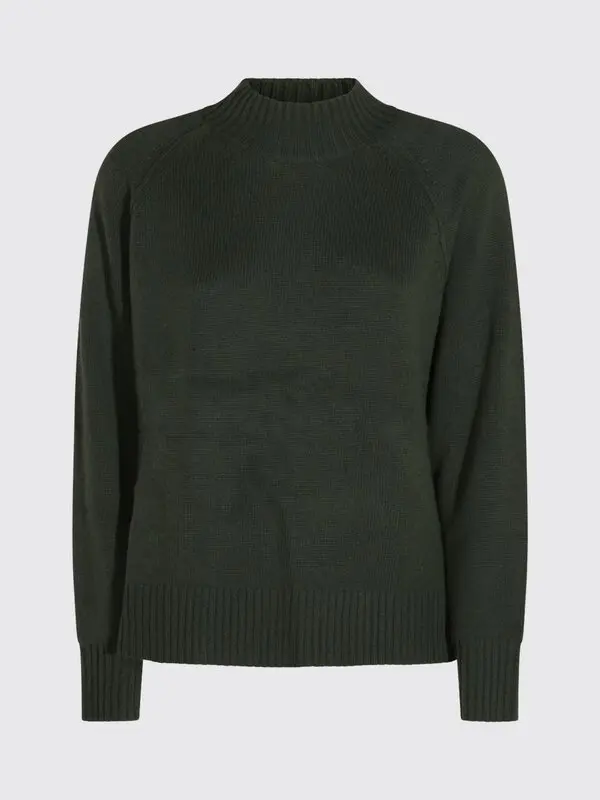 ALLUDE Ribbed High Neck Sweater - Green
