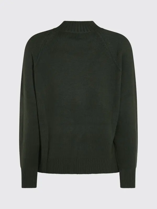 ALLUDE Ribbed High Neck Sweater - Green