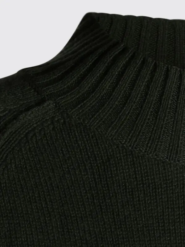 ALLUDE Ribbed High Neck Sweater - Green