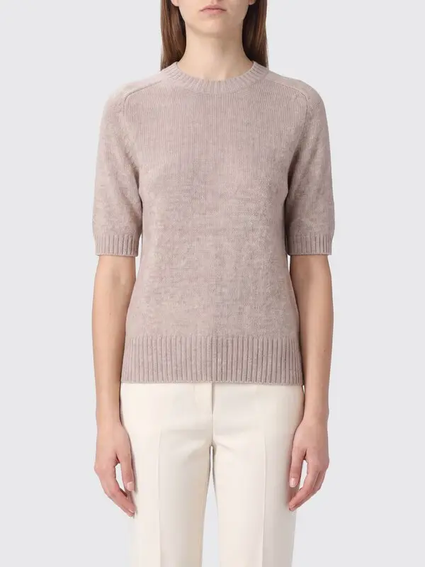 ALLUDE Ribbed Knit Sweater - Kaki