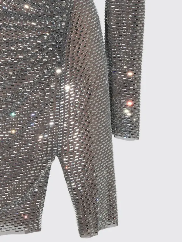 SELF-PORTRAIT Sequined V-neck Mini Dress With Draped Waist