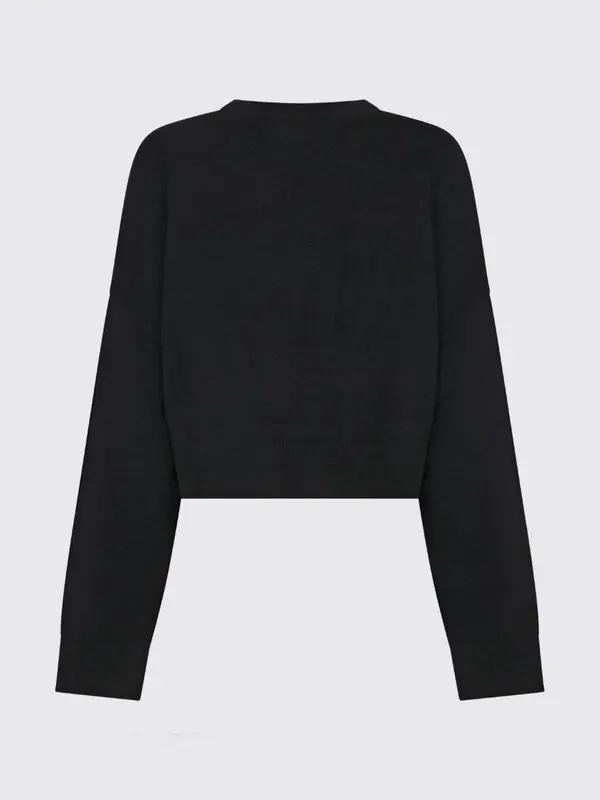 Blumarine Rhinestone Logo Wool Crewneck Jumper - Black