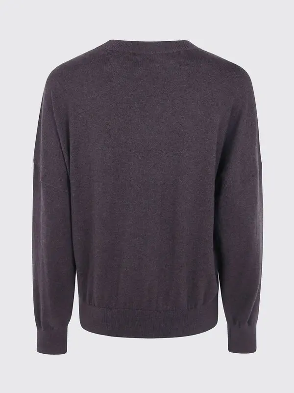Isabel Marant Étoile Jacquard Logo Cotton And Wool Crewneck Jumper - Cocoa