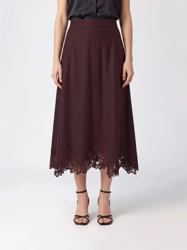 Zimmermann Midi Skirt - Mahogany