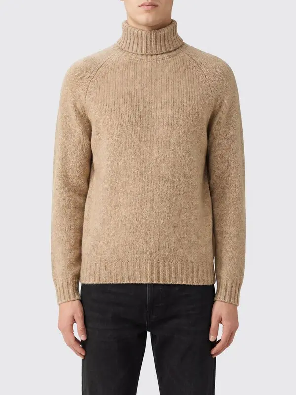 Brunello Cucinelli Silk, Cashmere, And Wool Turtleneck Sweater With Ribbed Edges