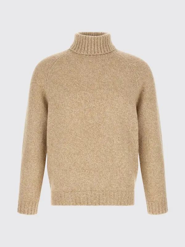 Brunello Cucinelli Silk, Cashmere, And Wool Turtleneck Sweater With Ribbed Edges