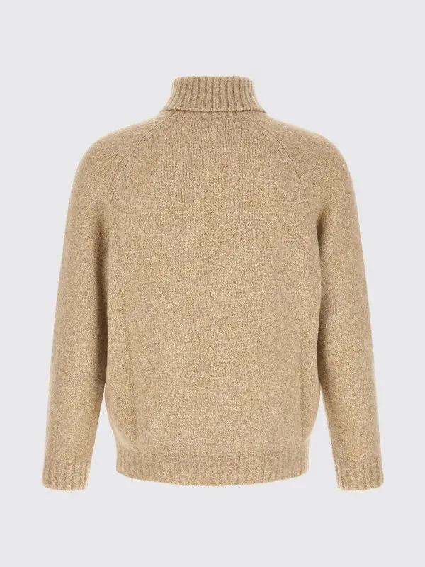 Brunello Cucinelli Silk, Cashmere, And Wool Turtleneck Sweater With Ribbed Edges