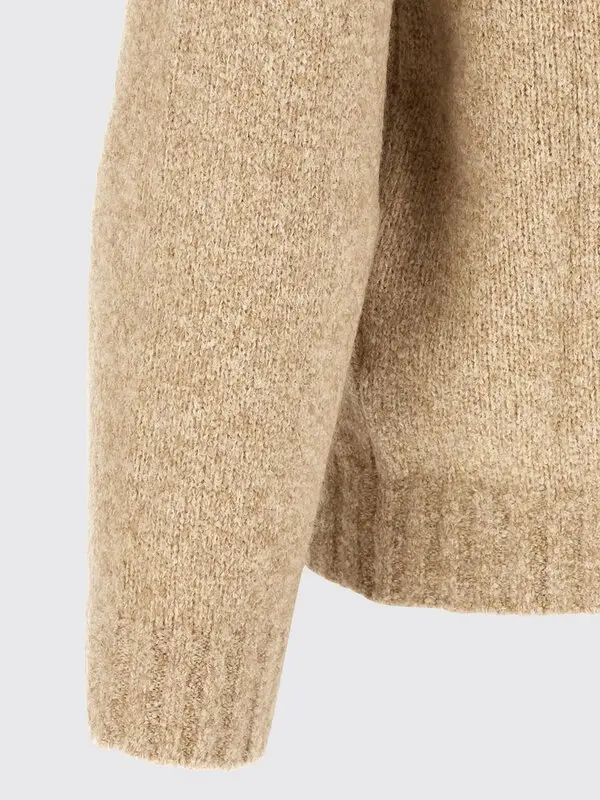 Brunello Cucinelli Silk, Cashmere, And Wool Turtleneck Sweater With Ribbed Edges
