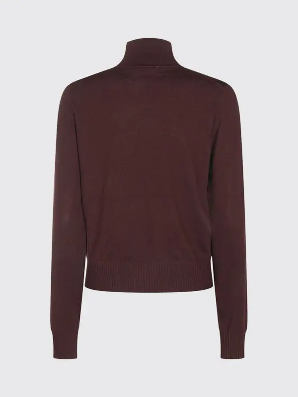Zimmermann Turtleneck Sweater With Lace Detail - Mahogany
