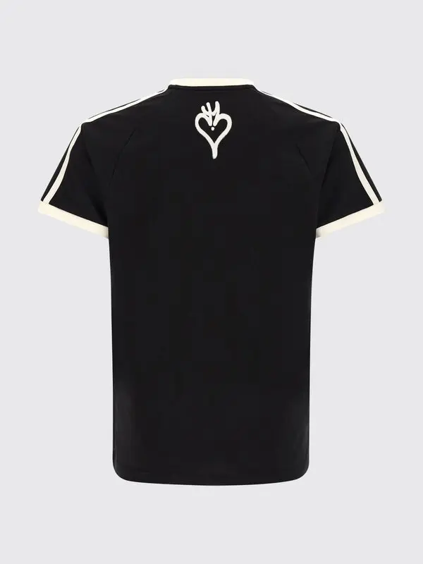 Y3 Short-sleeved Cotton T-shirt With Skull Graphic Print And Contrast Logo