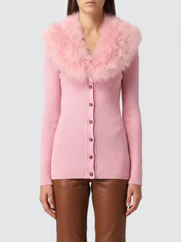 Blumarine Feather Trimmed Cardigan