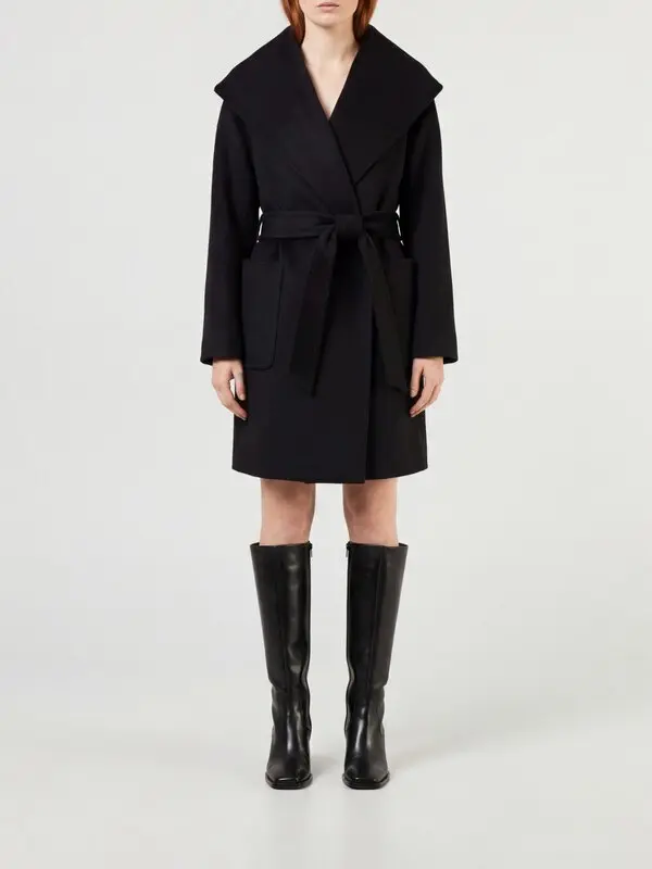 Max Mara Wool Robe Coat - Black