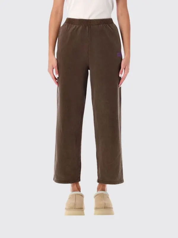 American Vintage Straight-leg Cotton Jogging Trousers With Elastic Waist And Drawstring