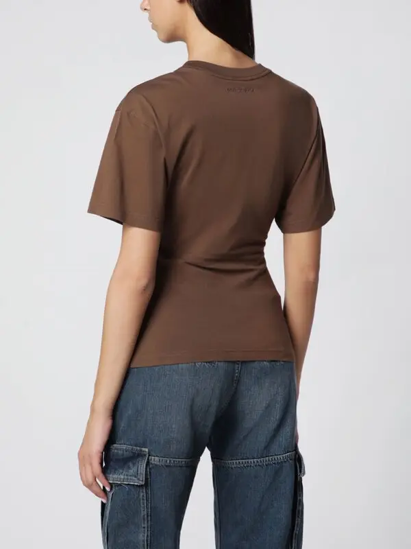 COURREGES Slim Fit Cotton T-shirt With Contrasting Logo