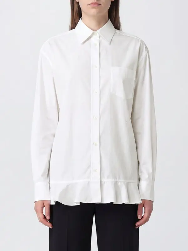 Moschino Button-up Shirt With Ruffled Hem