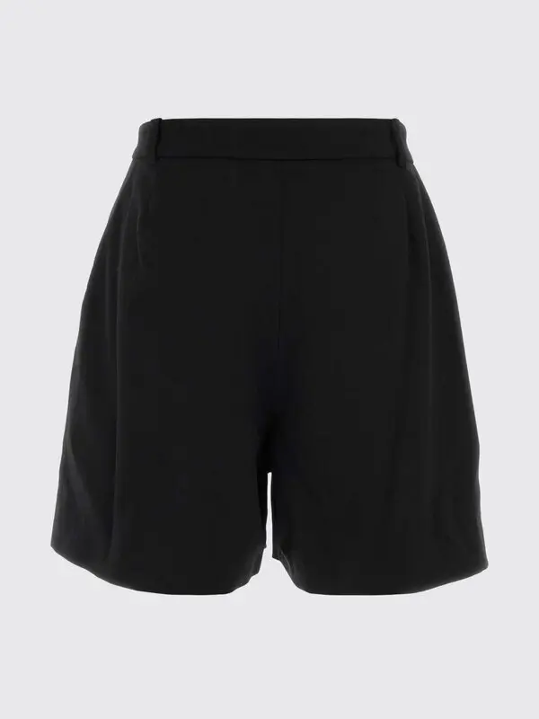 Alessandra Rich Mid-rise Pleated Wool-blend Shorts