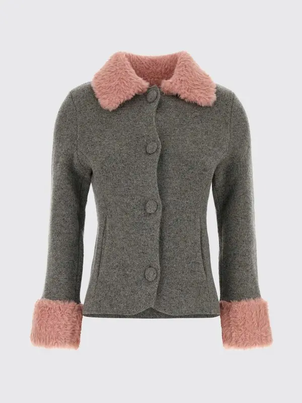 Moschino Knitted Fur Trimmed Sweater