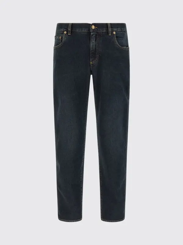 Dolce & Gabbana Mid-rise Straight Jeans With Logo Plaque