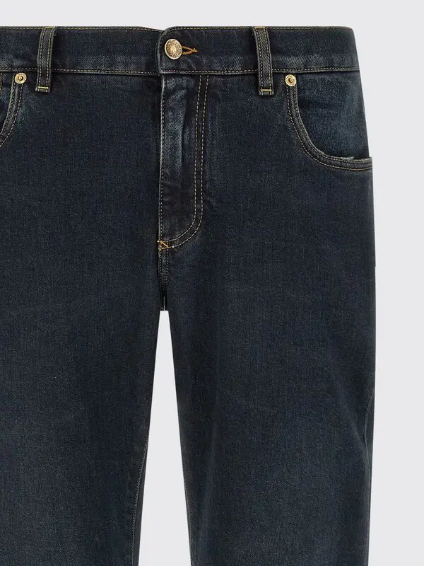 Dolce & Gabbana Mid-rise Straight Jeans With Logo Plaque