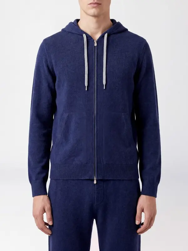 Brunello Cucinelli Cashmere Hoodie - Blue