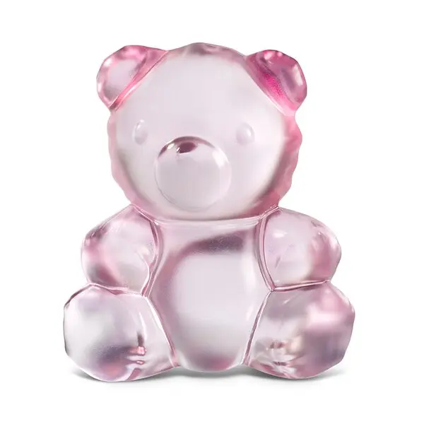 Lalique Teddy Air Luster Small Sculpture - Pink