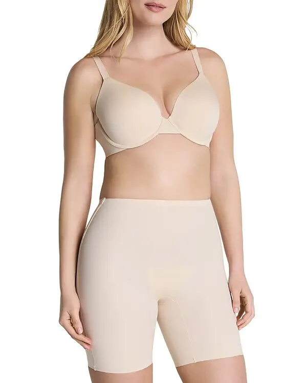 Spanx Shape Suit Your Fancy Low Back Mid Thigh Shorts - Toasted Coconut