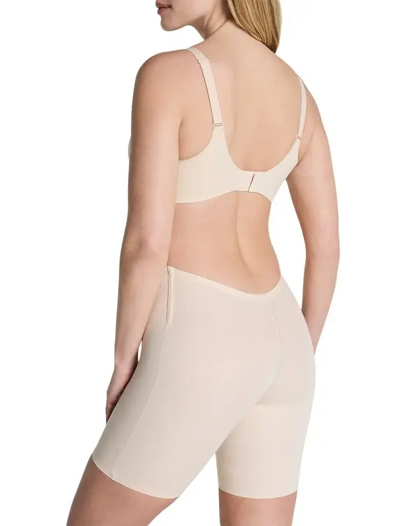 Spanx Shape Suit Your Fancy Low Back Mid Thigh Shorts - Toasted Coconut
