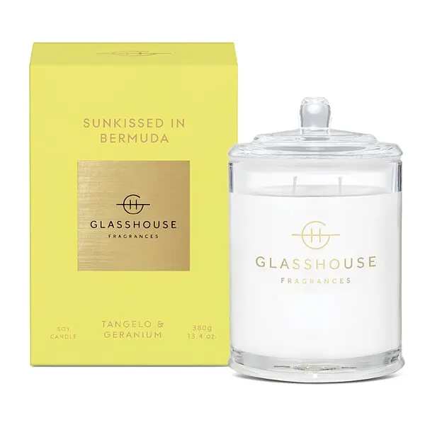 GLASSHOUSE FRAGRANCES Sunkissed In Bermuda Triple Scented Candle 13.4 Oz - No Color