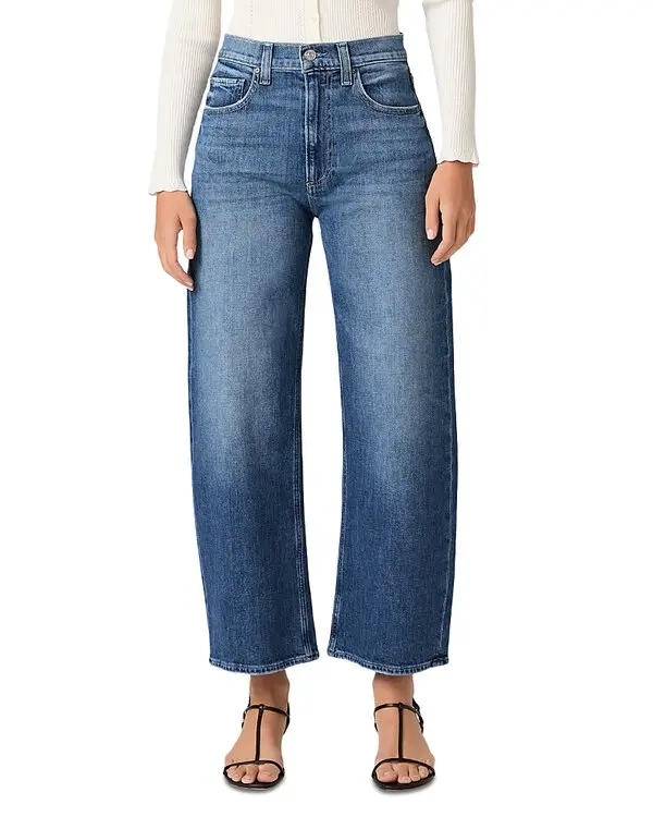 Paige Arellia High Rise Barrel Leg Jeans - Stoneview