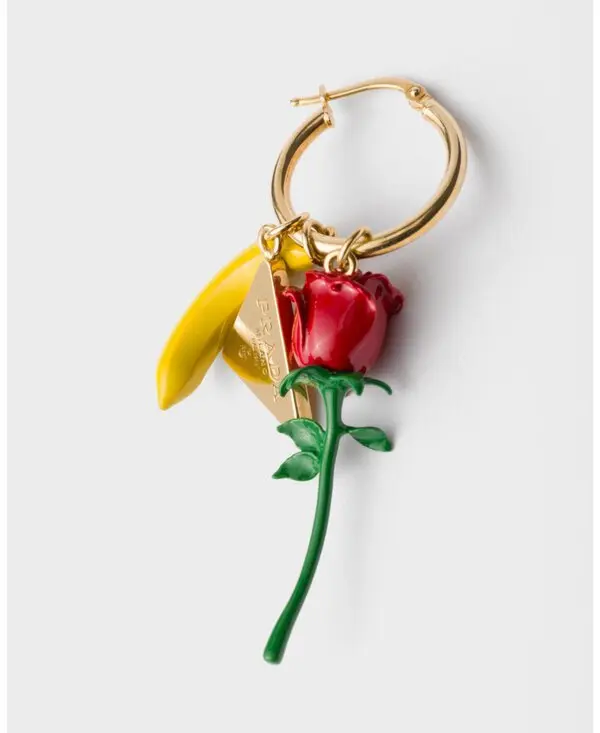 Prada Enameled Metal Earrings