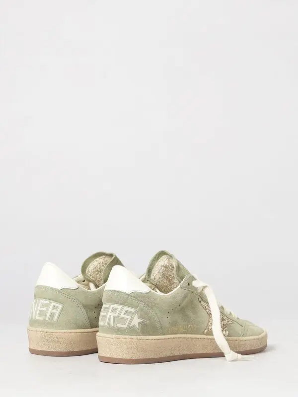 GOLDEN GOOSE Ball Star Suede Sneakers With Glitter Details
