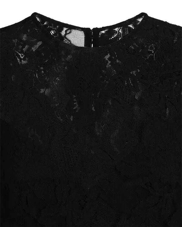 Dolce & Gabbana Lace Long Sleeve Midi Dress
