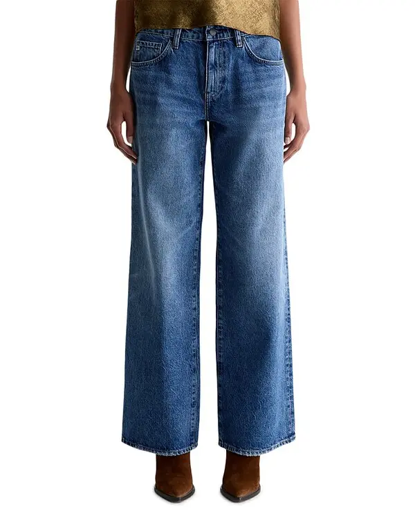 Ag Adria Mid Rise Wide Leg Jeans - Jive