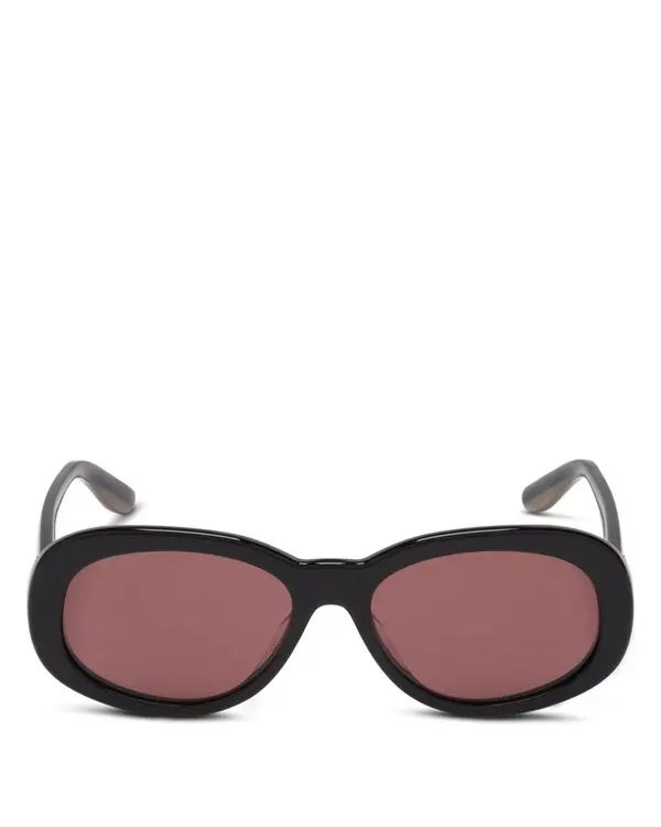 Brunello Cucinelli Claire Oval Sunglasses, 55mm