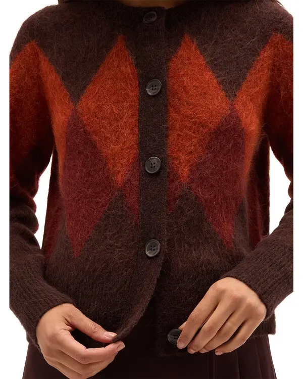 HOBBS LONDON Izzy Argyle Cardigan Sweater