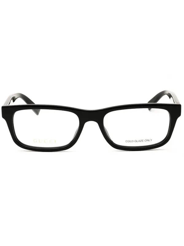 Gucci Rectangular Injected Propionate Eyeglasses - Black