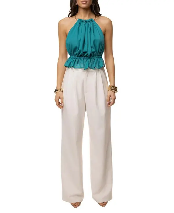 JLUXLABEL Moonlit Coast Halter Top - Aqua