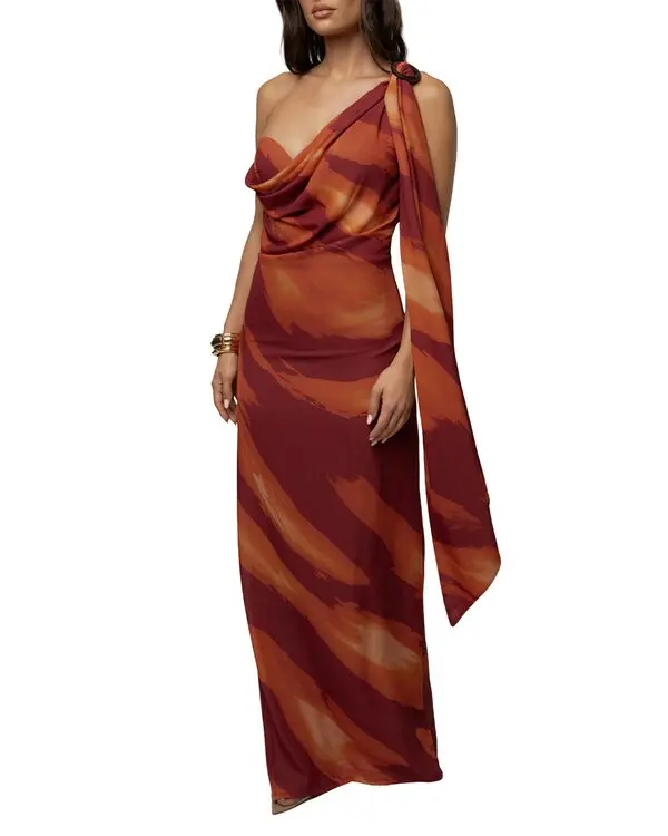 JLUXLABEL Gallery Night Maxi Dress - Crimson Dusk
