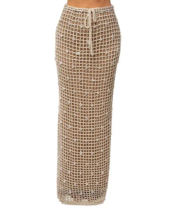 JLUXLABEL Pearl Shore Crochet Skirt - Ecru