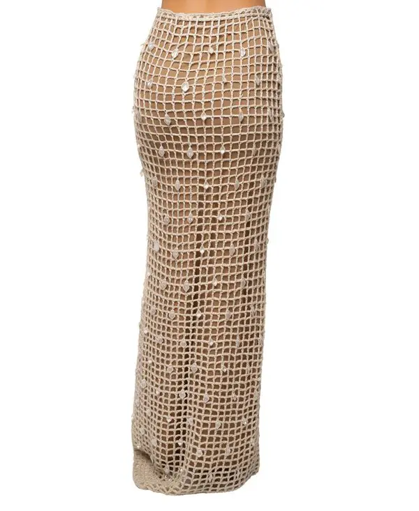 JLUXLABEL Pearl Shore Crochet Skirt
