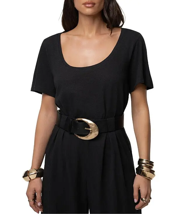 JLUXLABEL At Ease Scoop Top - Black