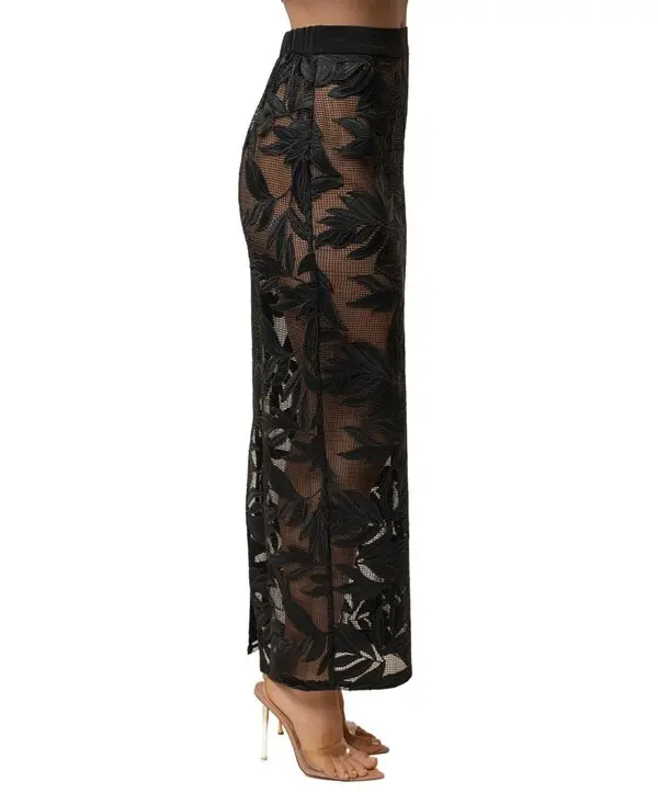 JLUXLABEL Bali Nights Embroidered Skirt - Black