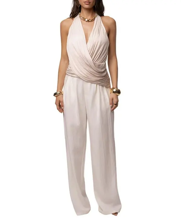 JLUXLABEL Villa Draped Halter Top