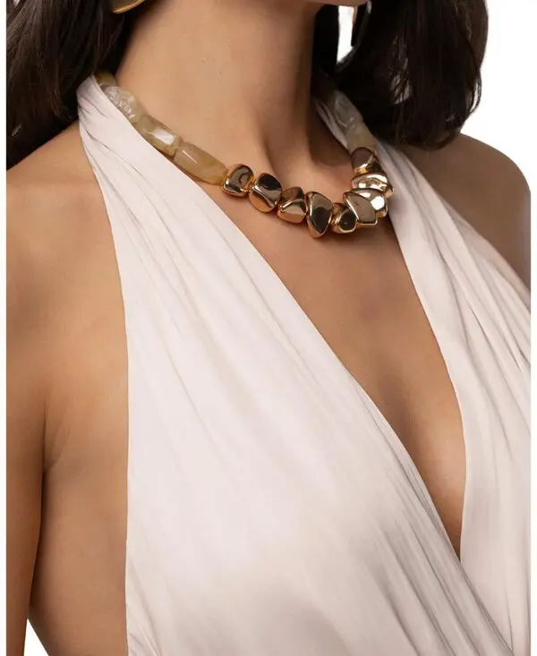JLUXLABEL Villa Draped Halter Top