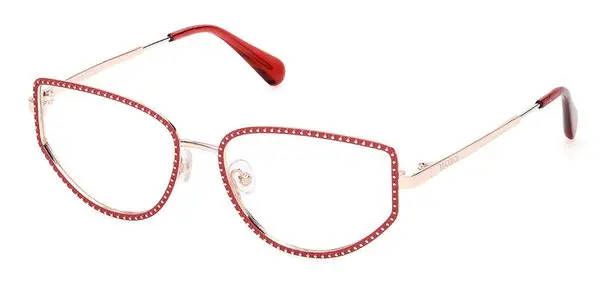 Max & Co. Cat Eye Eyeglasses - Shiny Red/clear Demo Lens