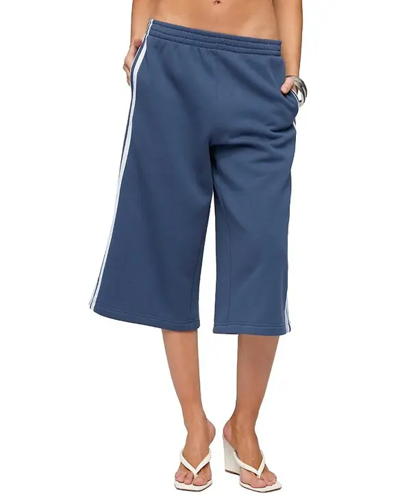 EDIKTED Uma Stripey Bermuda Shorts - Dark-blue
