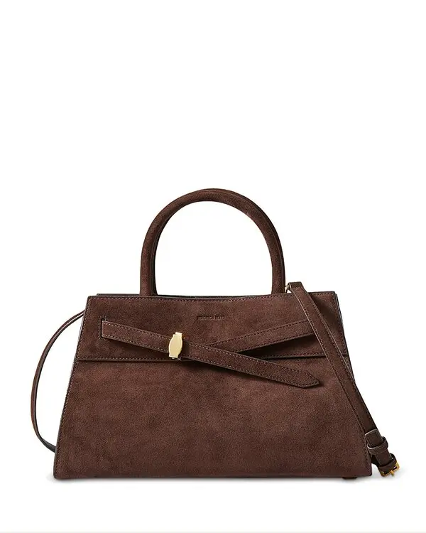 Veronica Beard Suede Satchel With Top Handle