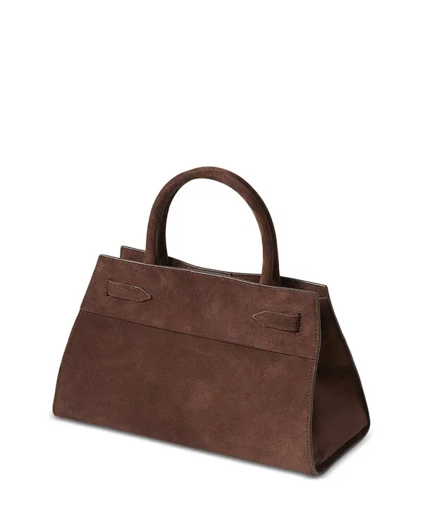 Veronica Beard Suede Satchel With Top Handle