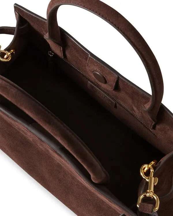 Veronica Beard Suede Satchel With Top Handle